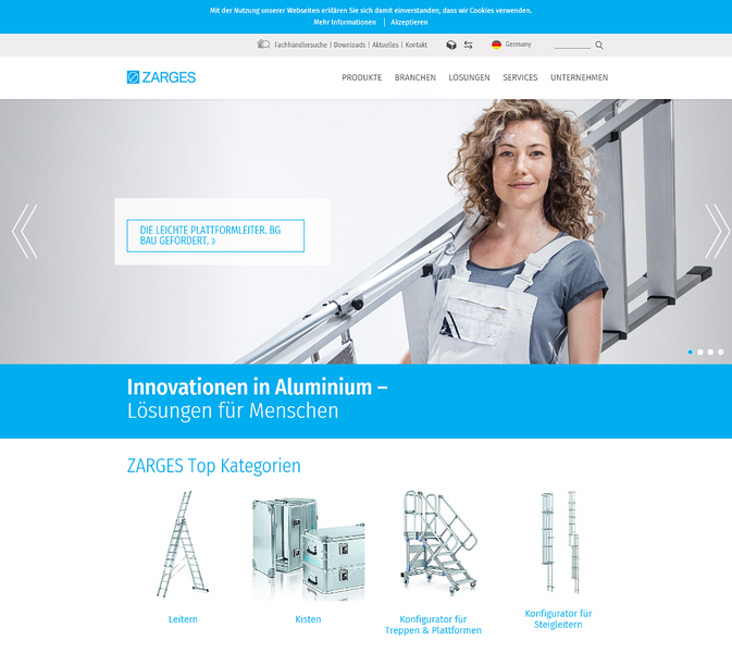 New website for ZARGES - ZARGES