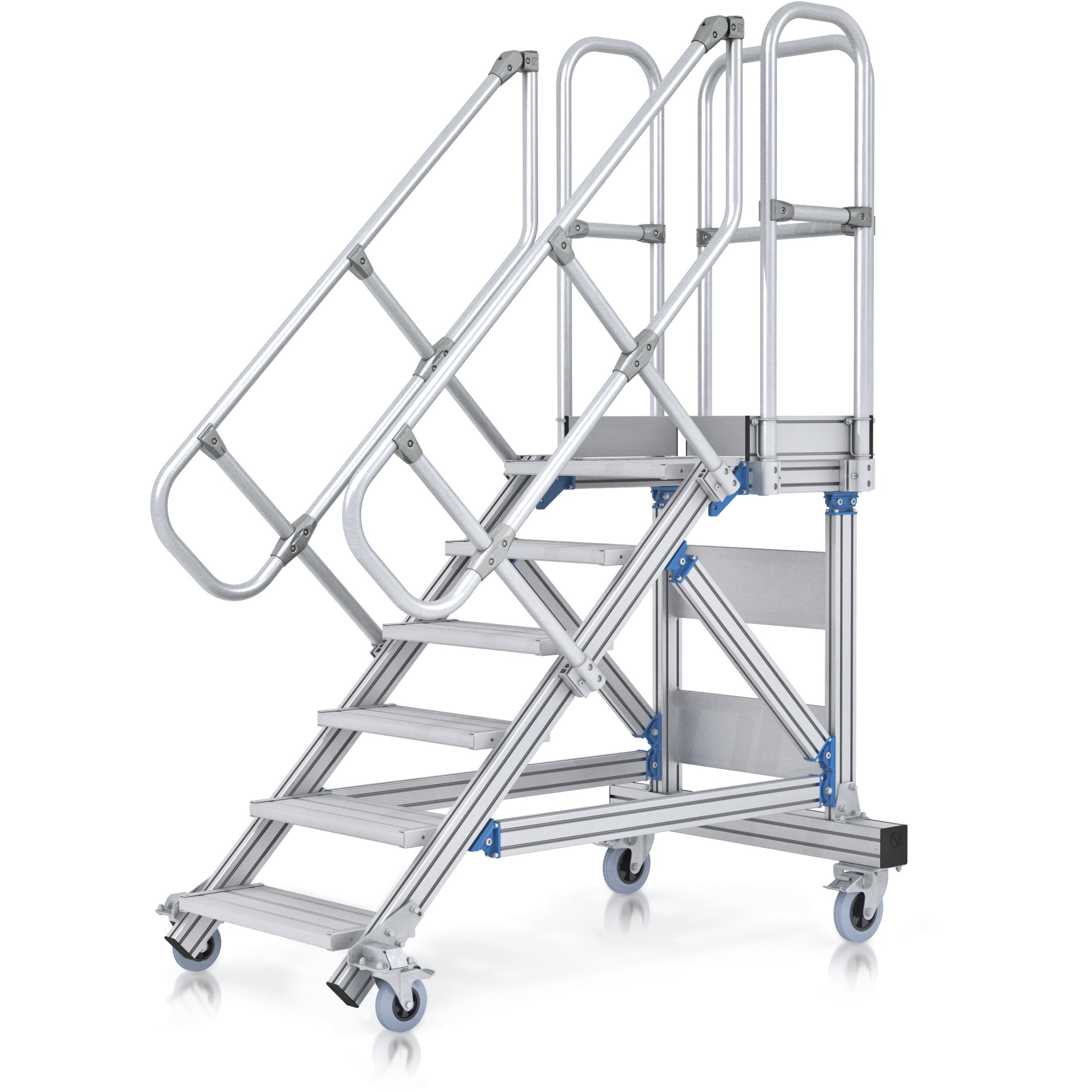 Mobile access steps with platform | Work and maintenance platforms for the industrial sector ...