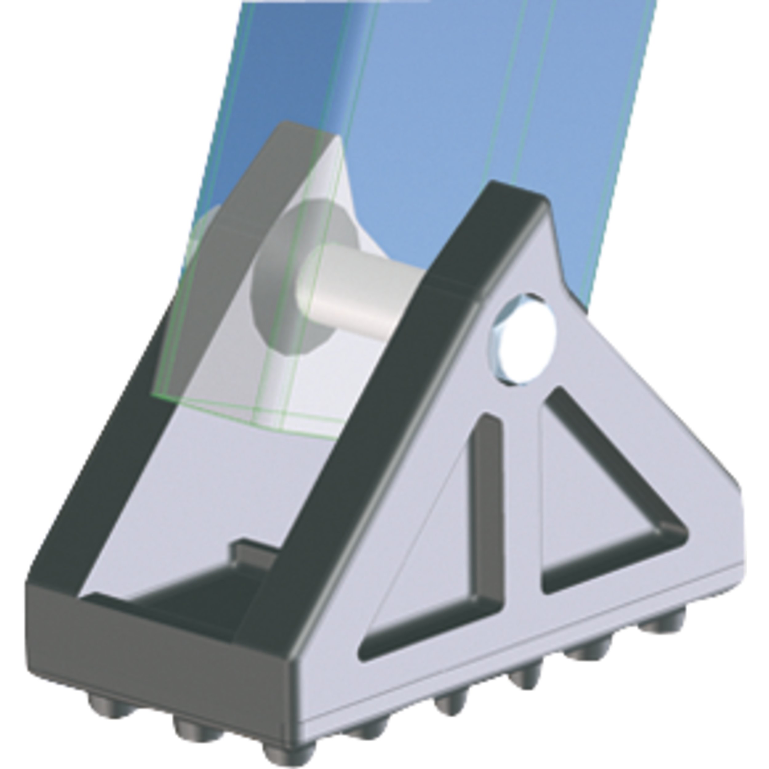 Pivot foot with rubber tread 100 x 55 mm | Stability | ZARGES ...