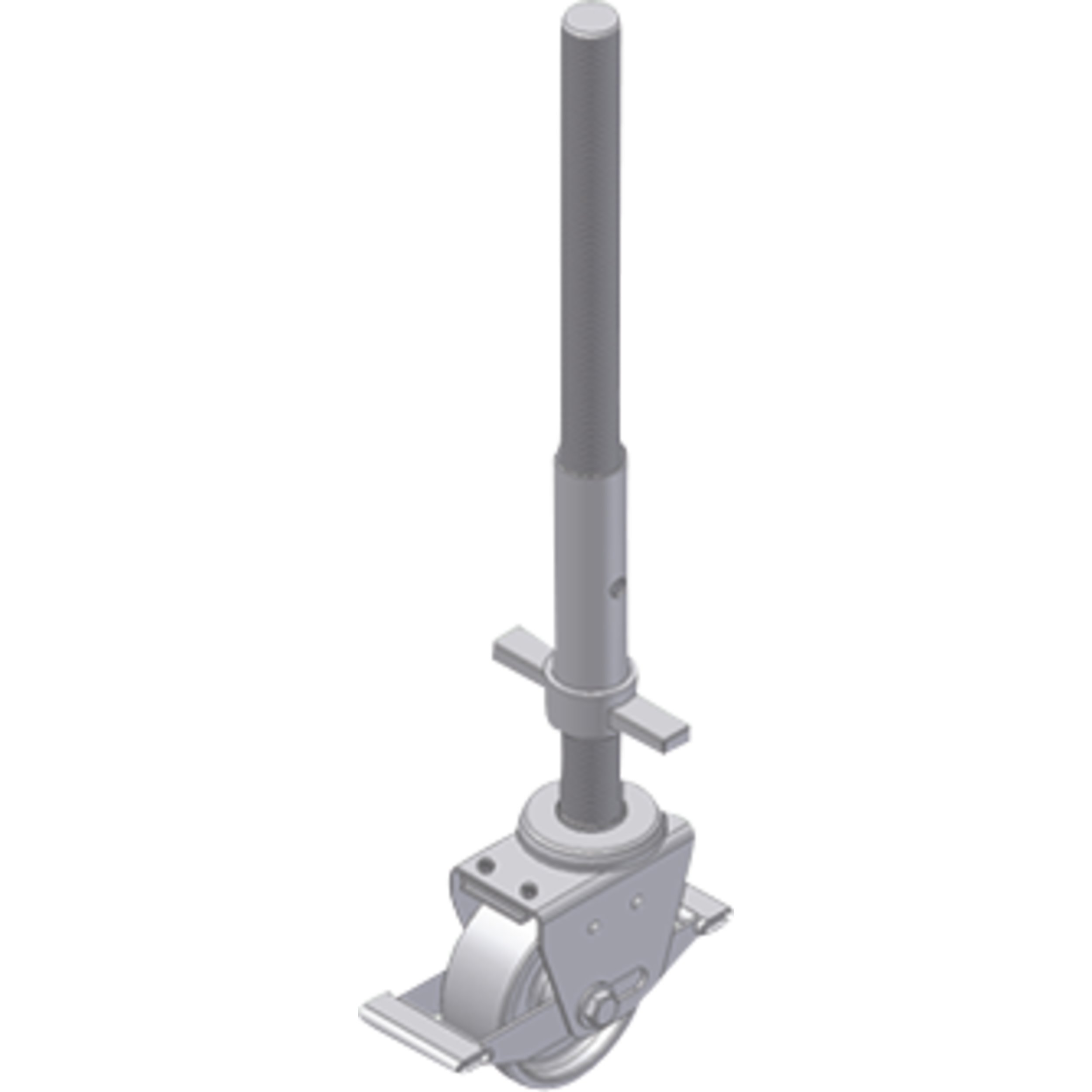 Swivel castor with height adjuster, Ø 125 mm | Swivel castors and foot ...