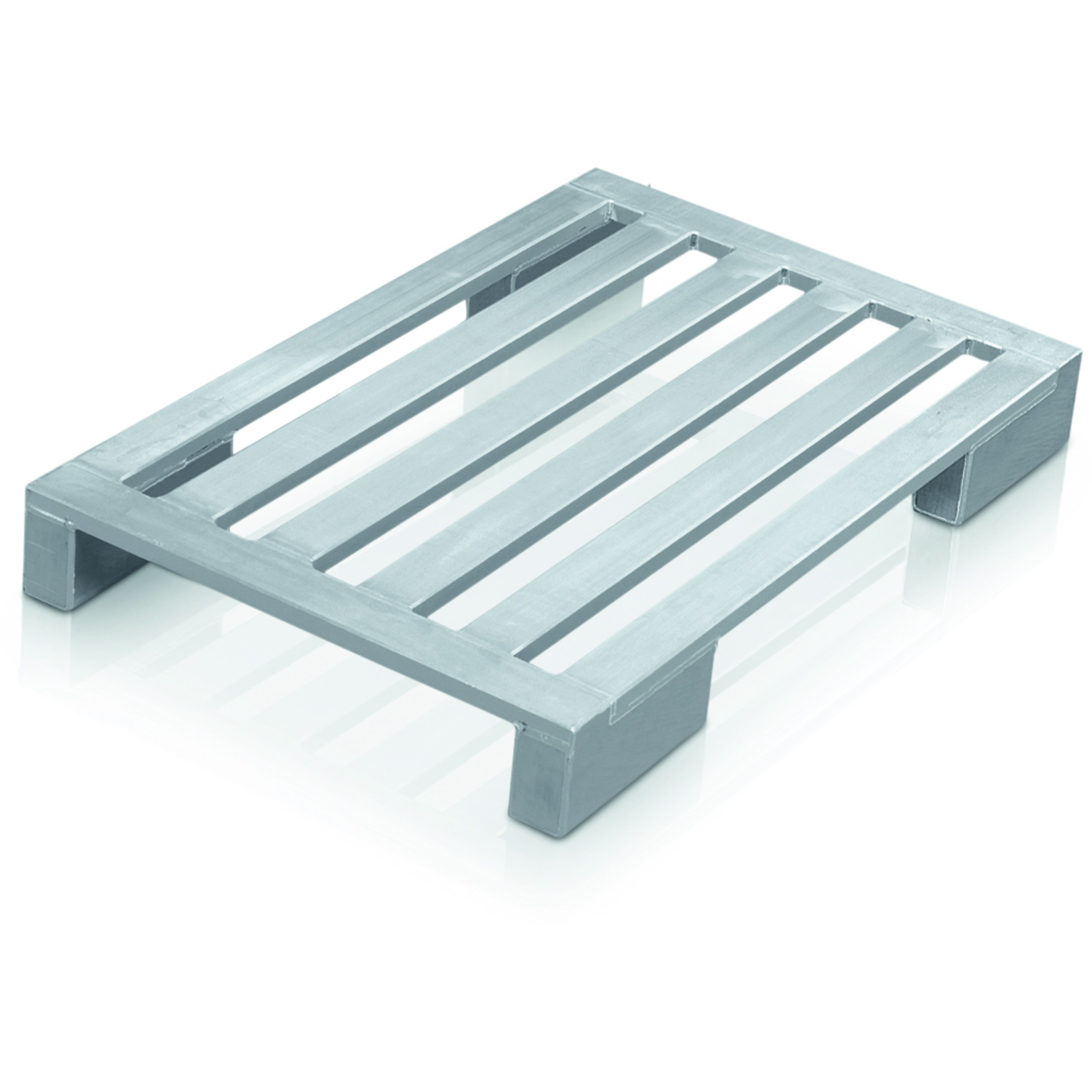Aluminium flat pallet with long corner feet | Flat pallets | ZARGES ...