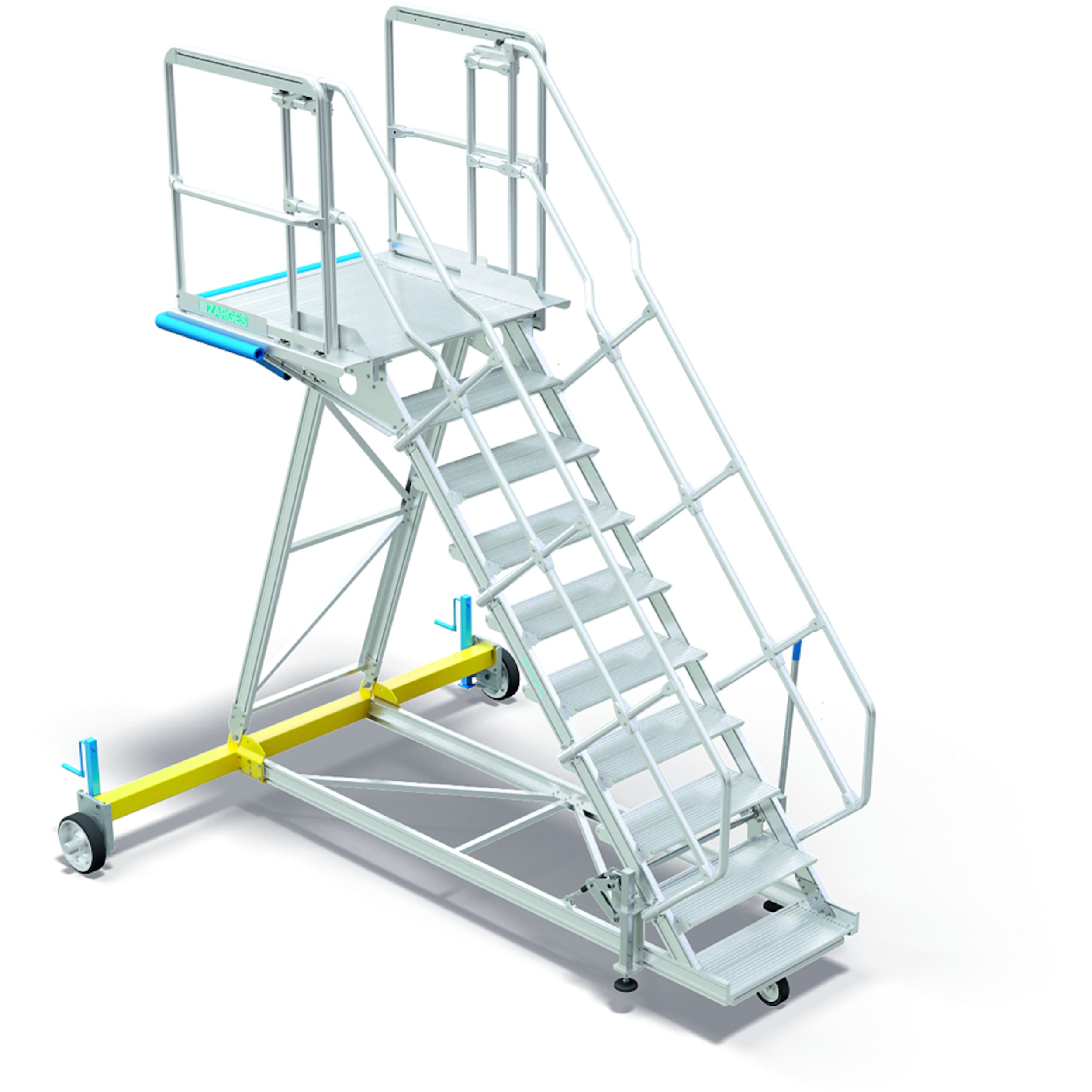 Universal maintenance stairs with fixed height for the aviation ...